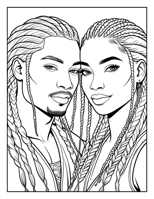 Black Couples in Love A Coloring Journey of Romance and Beauty: Celebr ...